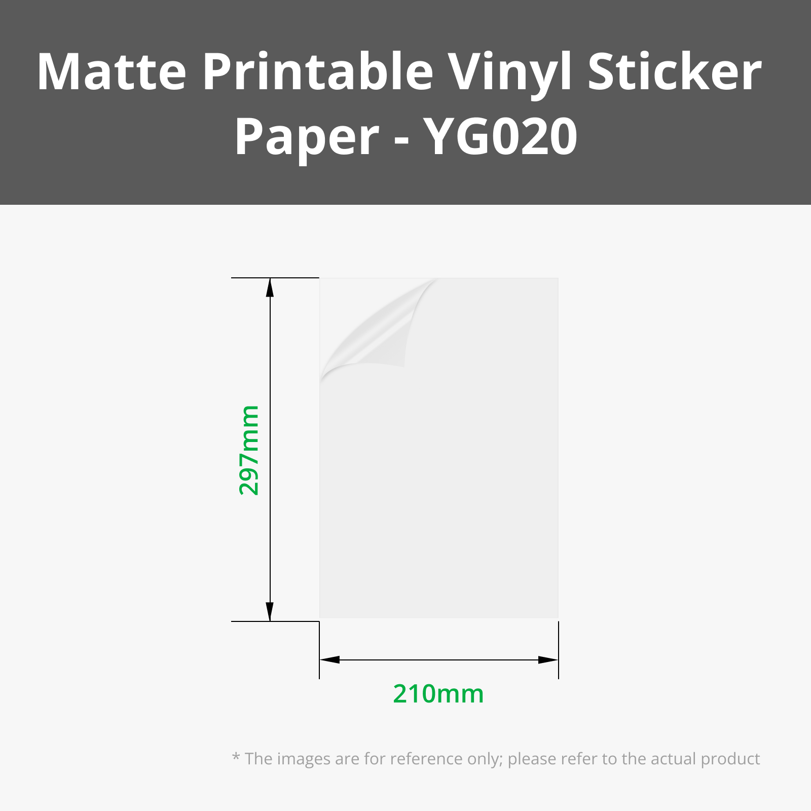 White Matte Printable Vinyl Sticker Paper (25PCS) | Bambu Lab EU Store