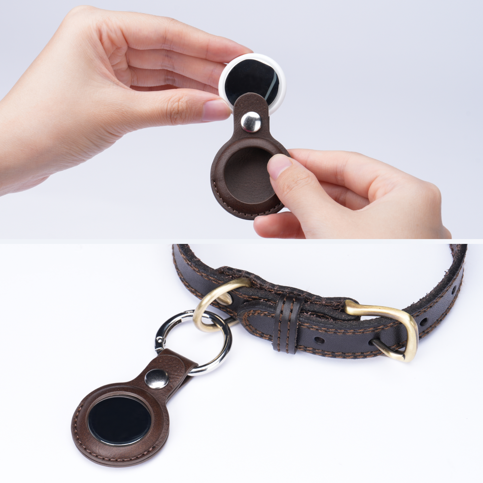 PU Leather Keychain for Airtags Holder | Negozio Bambu Lab EU