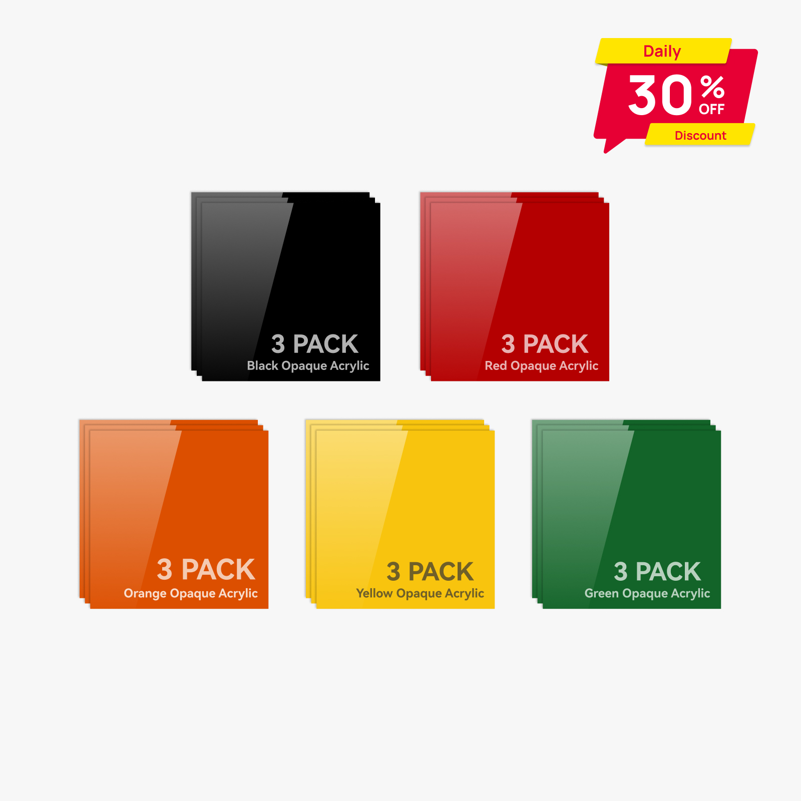 Ultimate Opaque Glossy Acrylic Kit (15 pcs) | Bambu Lab EU Store