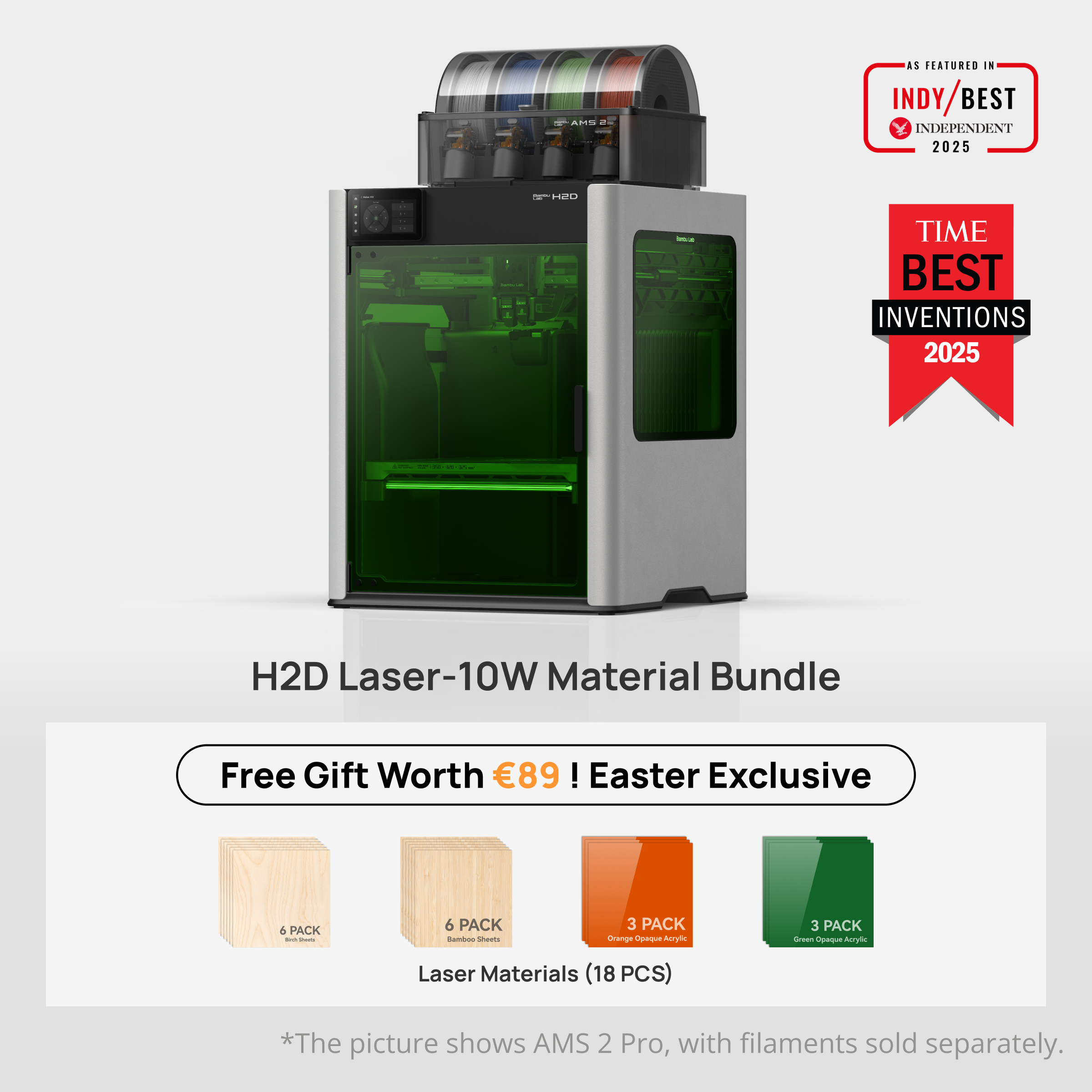Bambu Lab H2D | Stampante 3D a doppio estrusore | Negozio Bambu Lab EU