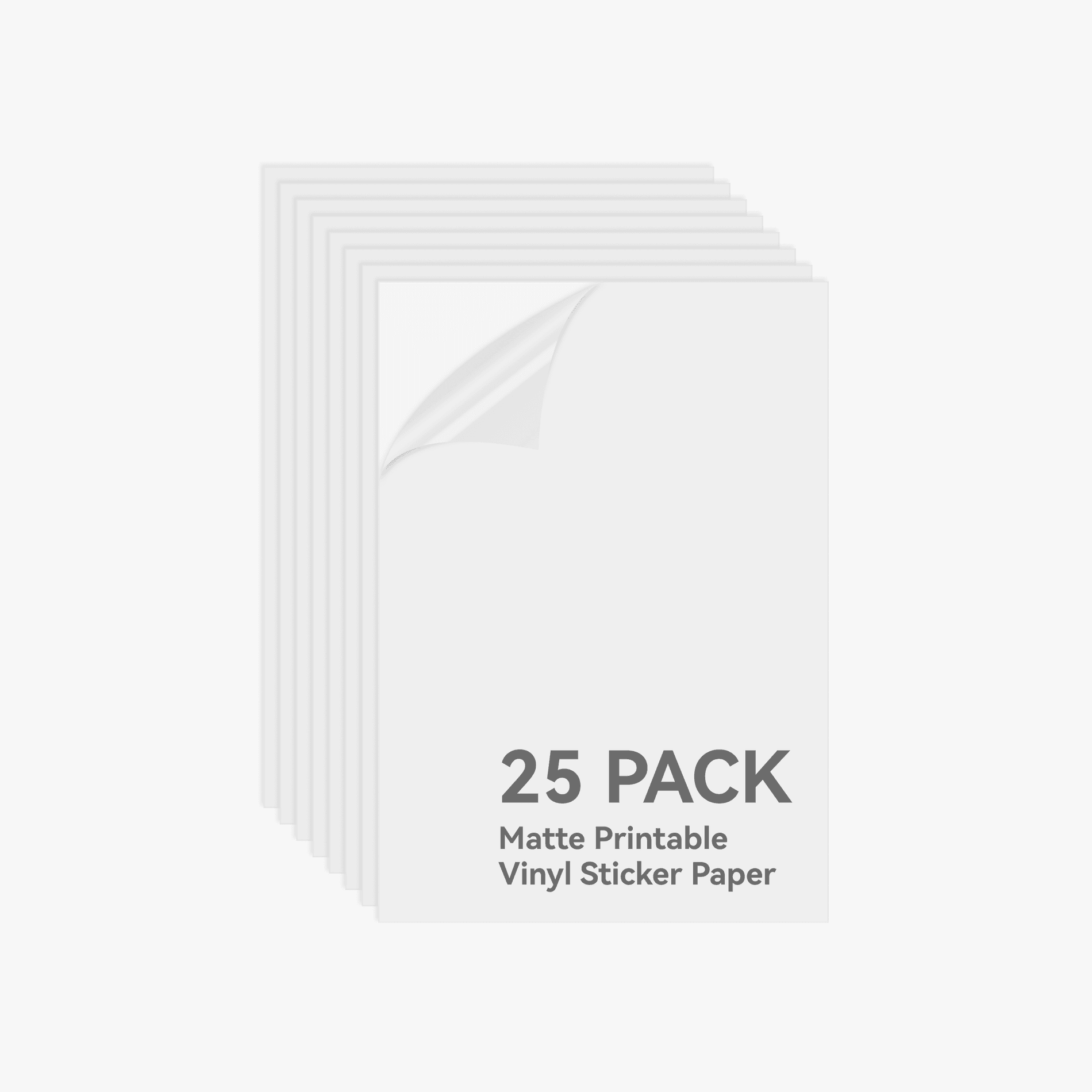 White Matte Printable Vinyl Sticker Paper (25PCS) | Bambu Lab EU Store